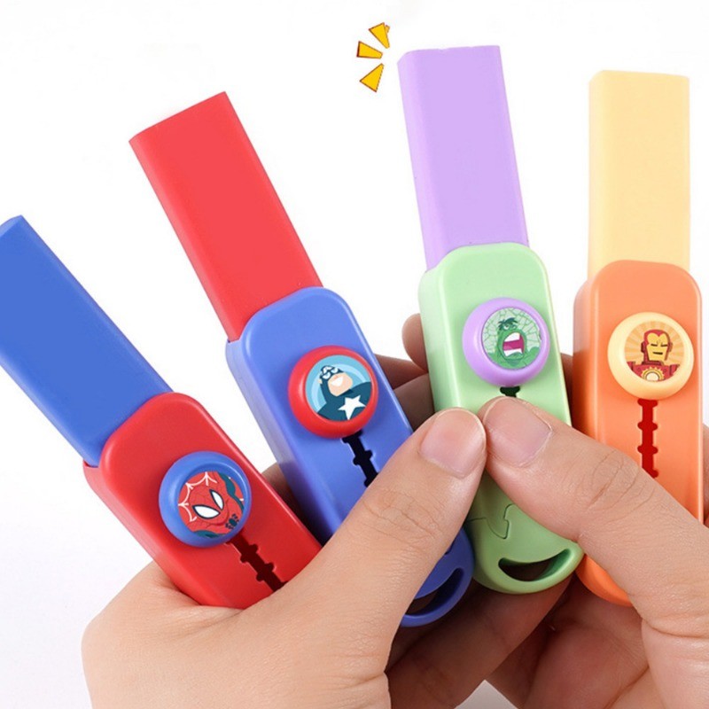 Cartoon Spider-Man Iron Man Push-Pull Eraser Scalable Cartoon Marvel ...