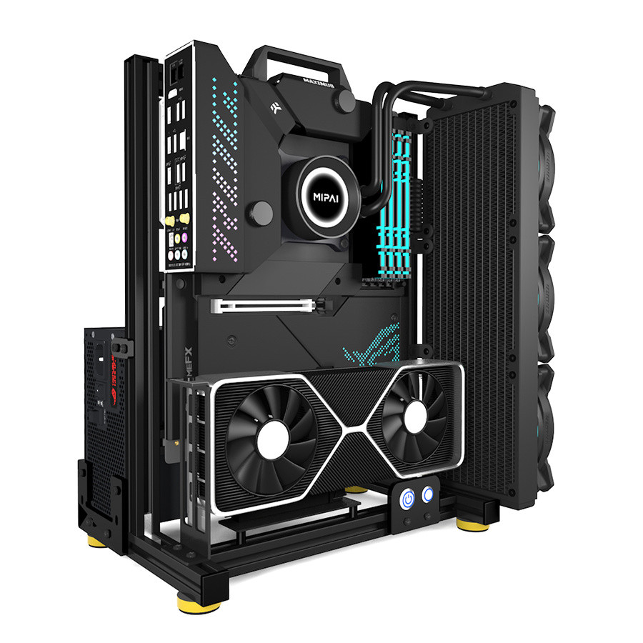 Open Chassis ITX MATX ATX Aluminum Alloy Portable Desktop Computer ...
