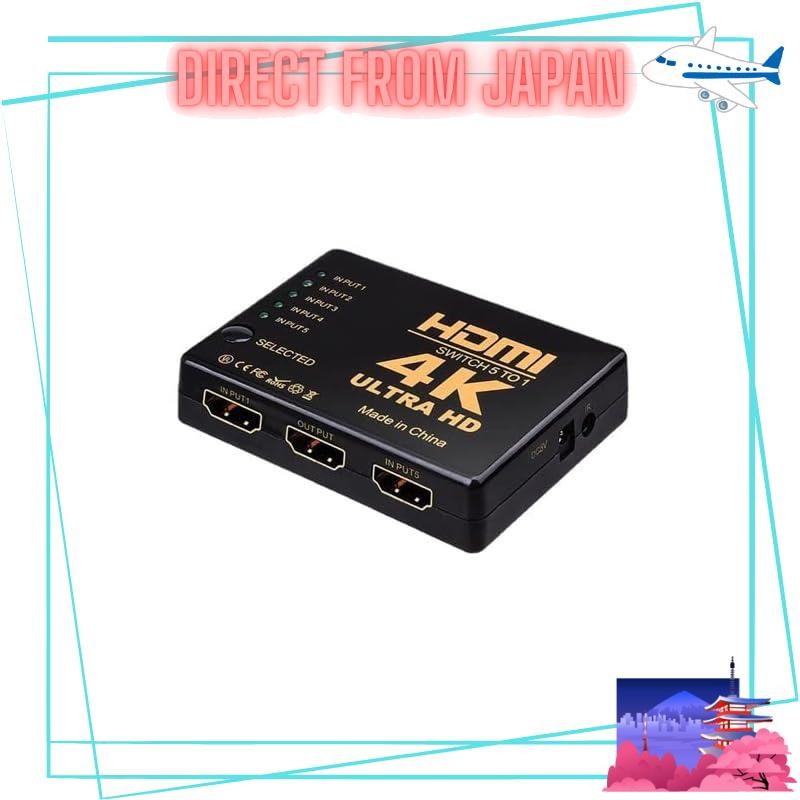 HDMI Selector 5 Input 1 Output 4K 2K FHD 3D Supported Splitter Switcher ...