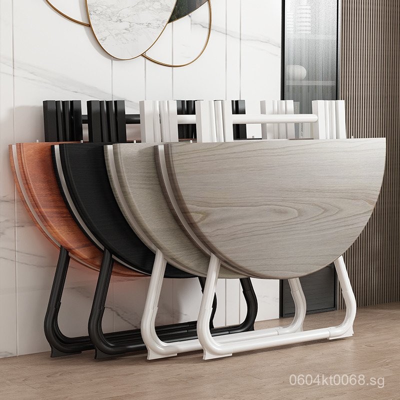 Round Table Dining Table Foldable Portable Table and Chair Small ...