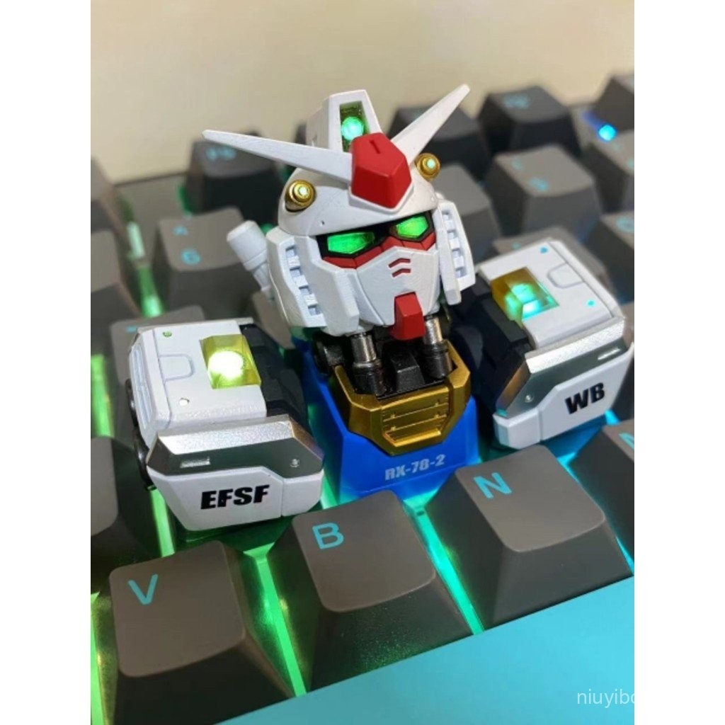 Gundam Keycap Mecha Keycap Glowing Keycap Mechanical Keyboard Strike ...