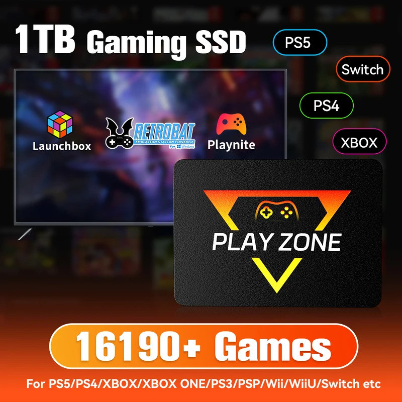 External 1T SSD Retrobat & Playnite & Launchbox Game Console with 16191 ...