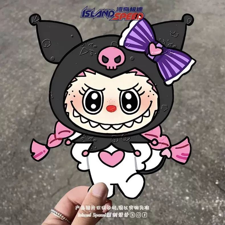Anmuxx Kuromi LABUBU LABUBU Joint Car Sticker Cartoon Sticker Car ...