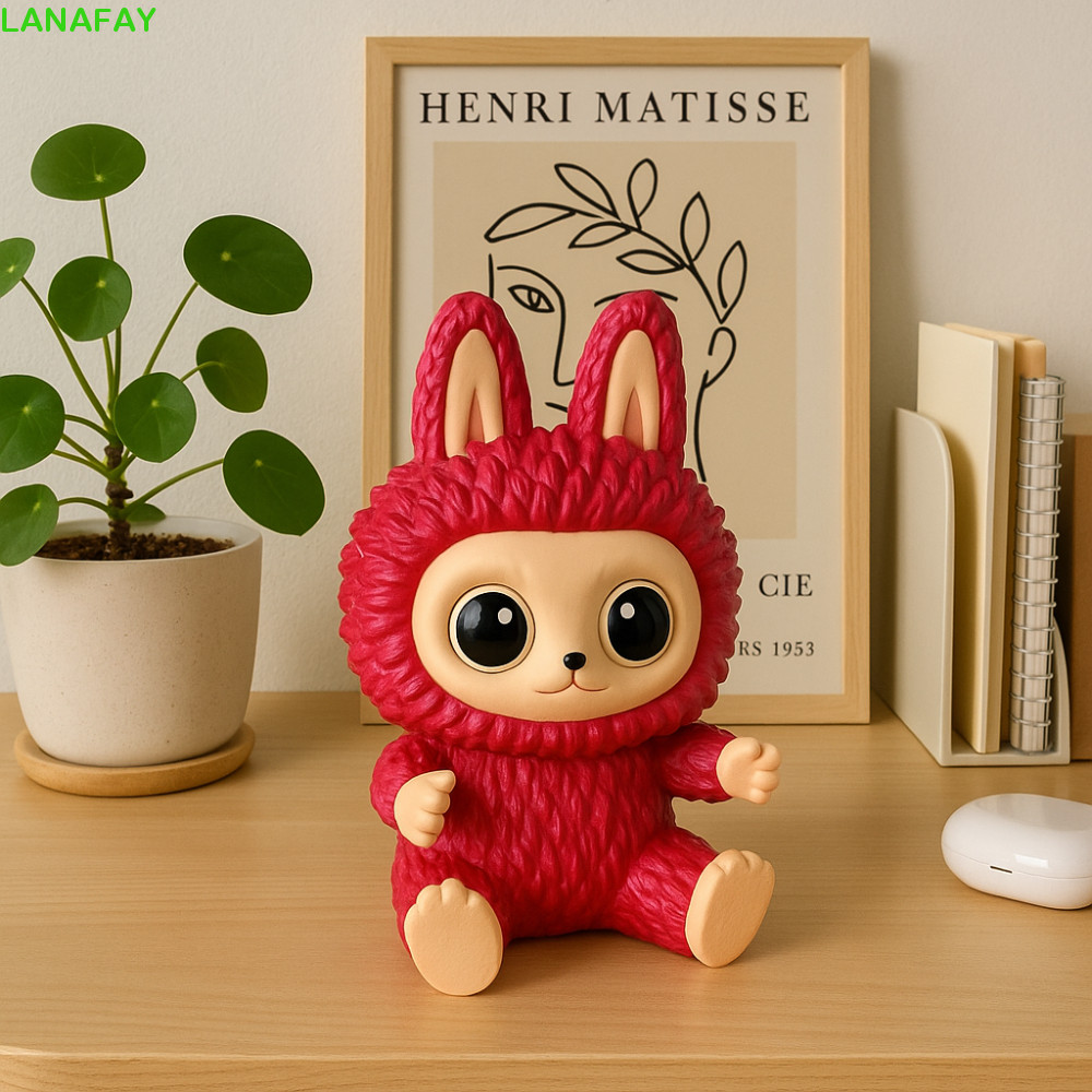 LANAFAY Labubu Figure, Handmade Craft Cute Style 3D Printing Labubu ...
