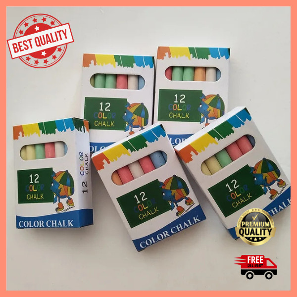 12pcs Colorful Chalk Set - Non-Toxic Dustless Chalk for Blackboard ...