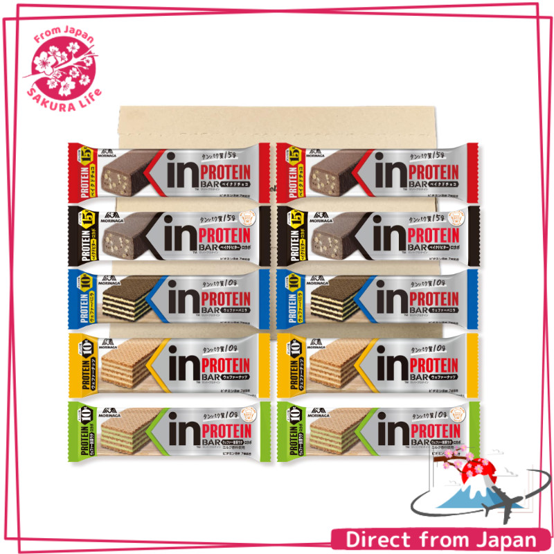 Morinaga In Bar Assorted Protein Set | 5Types, 10Bars – Tasty Japanese ...
