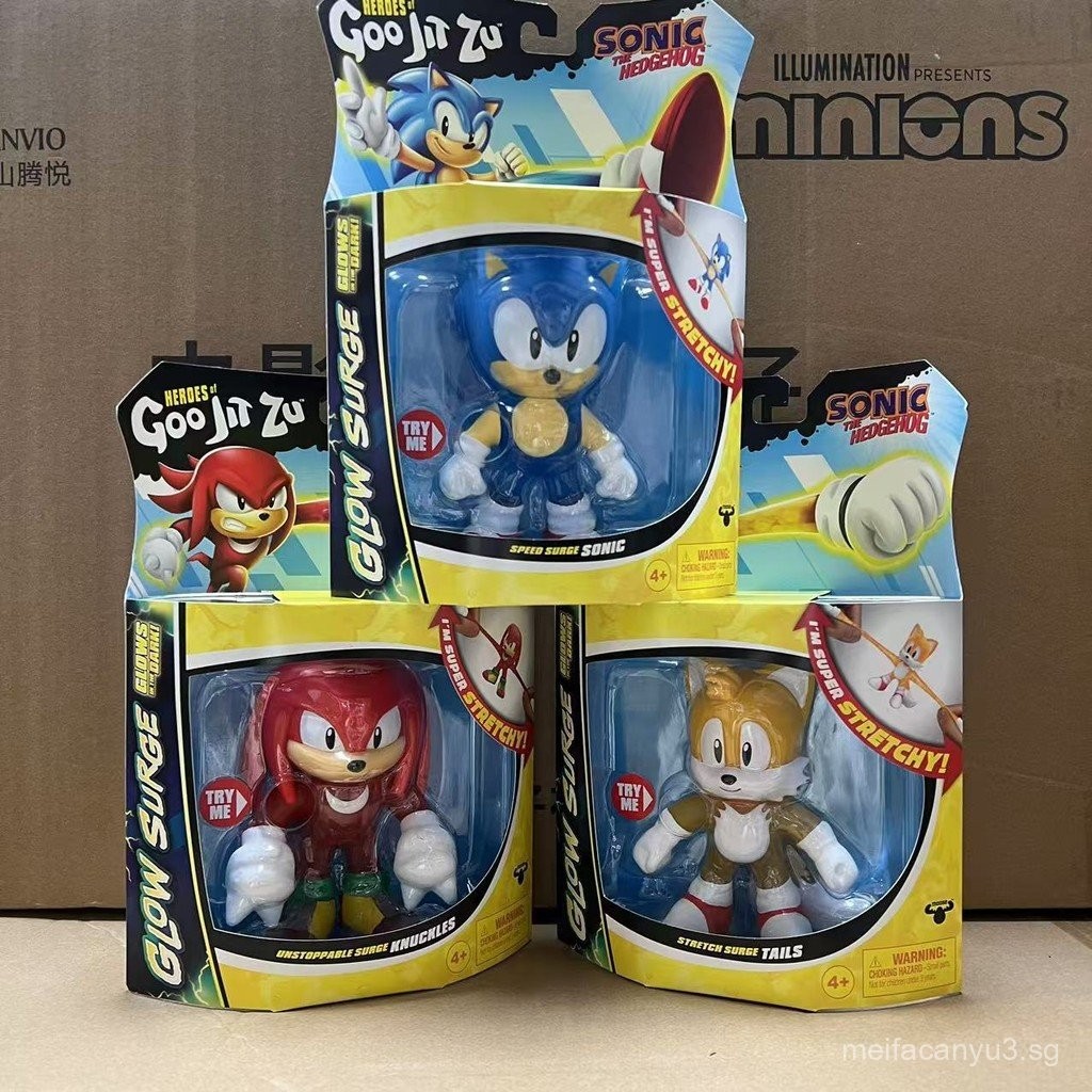 Authentic Cool Muscle Set Goo Jit Zu sonic Sonic the Hedgehog Stretchy ...