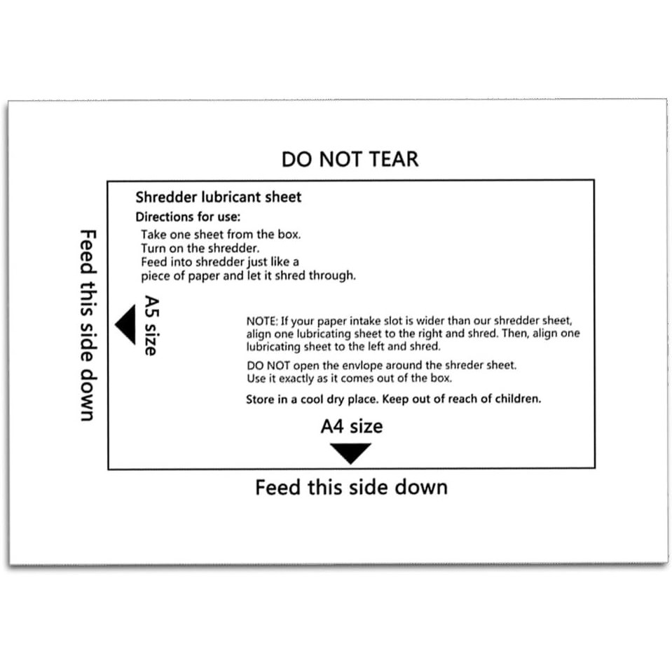 Paper Shredder Lubricant Lubricating Sheets, Paper Shredder Oil ...