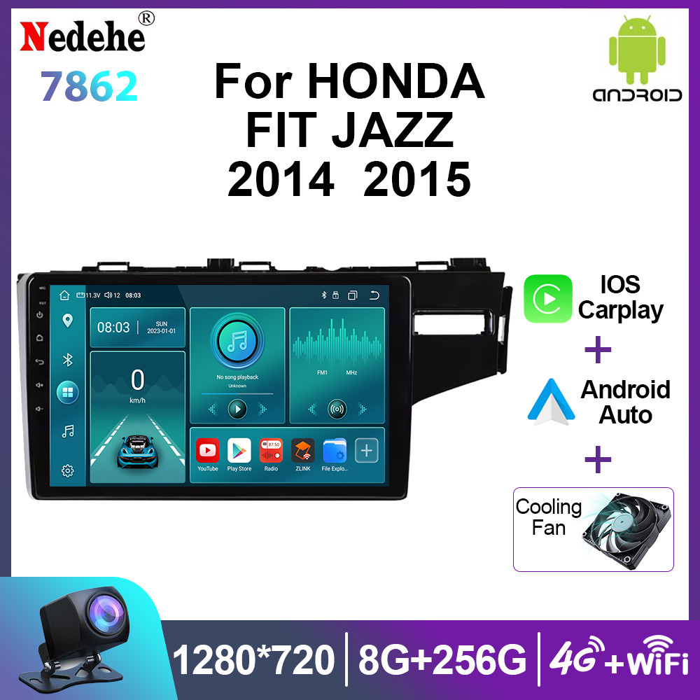 9 inch Android Car Monitor for Honda JAZZ 2014 - 2018 Apple Carplay ...
