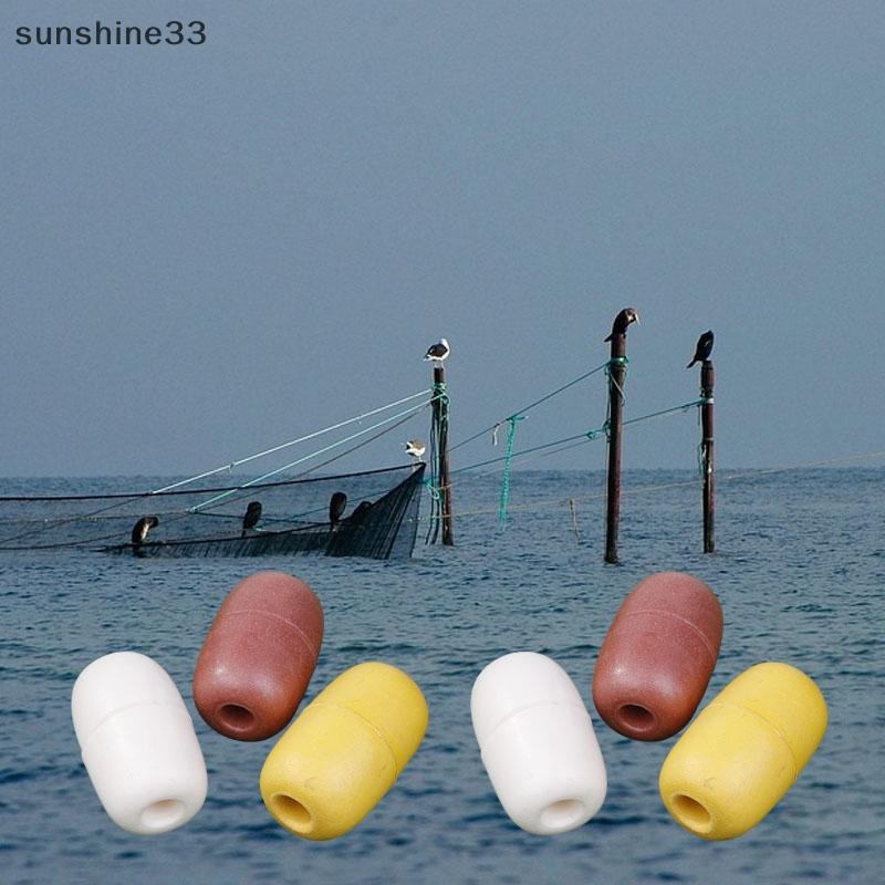 SY 2Pcs 7*11CM Oval Fishing Net Buoy Float Deep Water Foam Float Crab ...