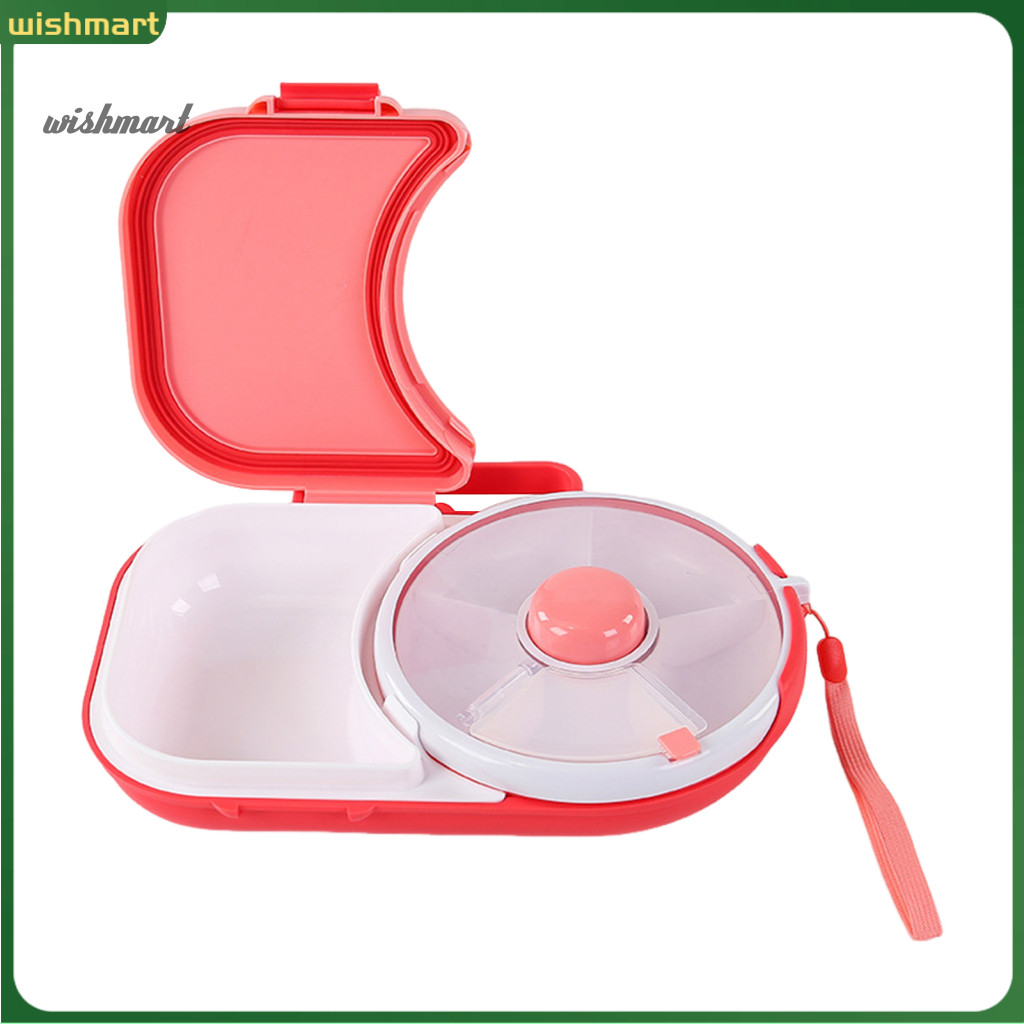 [WM] Snack Box with Rotating Lid Transparent Sealed Lid Snack Box ...