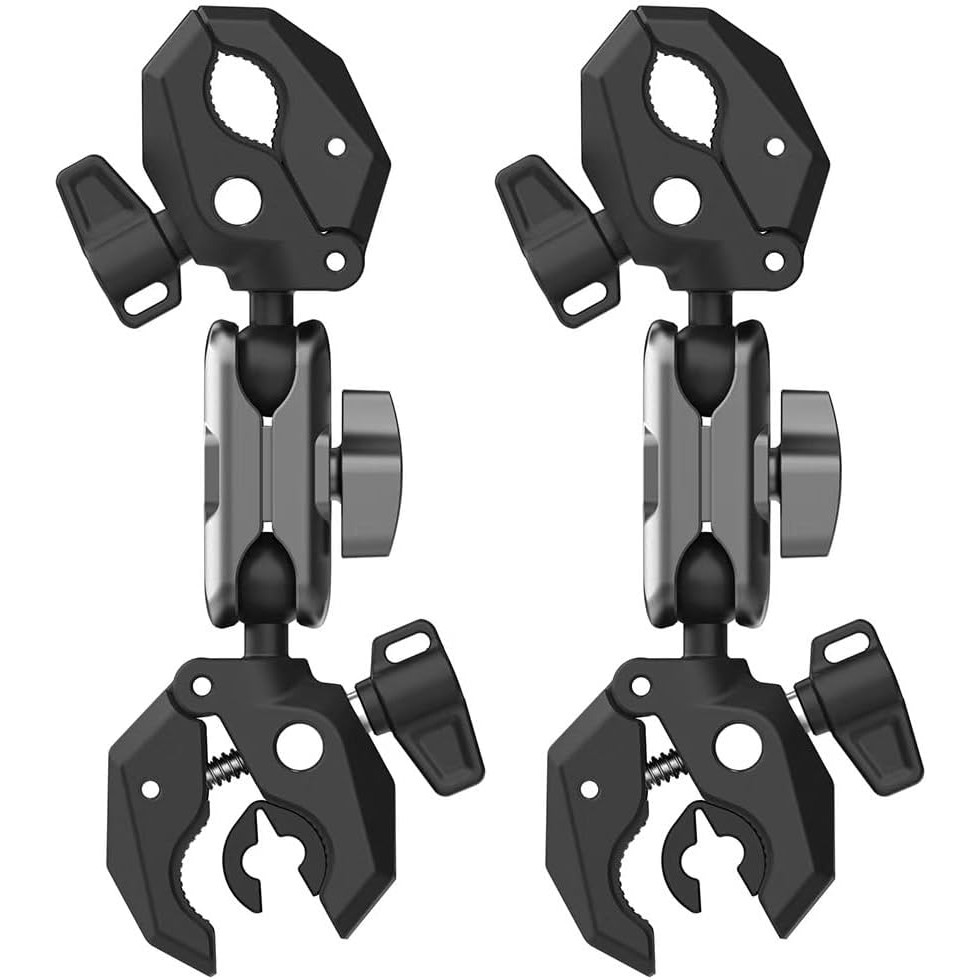 Motorcycle Mount Kit (2-Pack) for Insta360 X5 X4, Pole Clamp Selfie ...