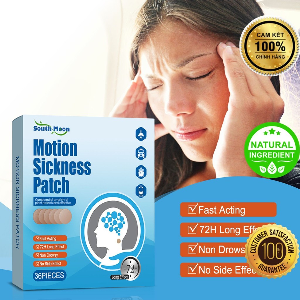 36 Motion, Train, Airplane Sickness Patches, Natural Herbal ingredients ...