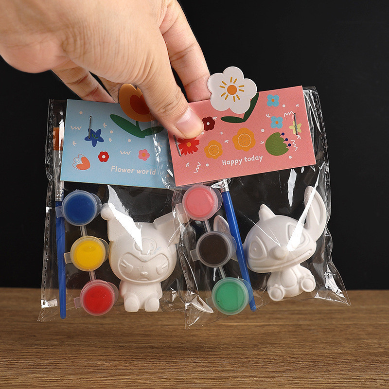 Children Graffiti Plaster Doll Small Size With Paint Individually ...