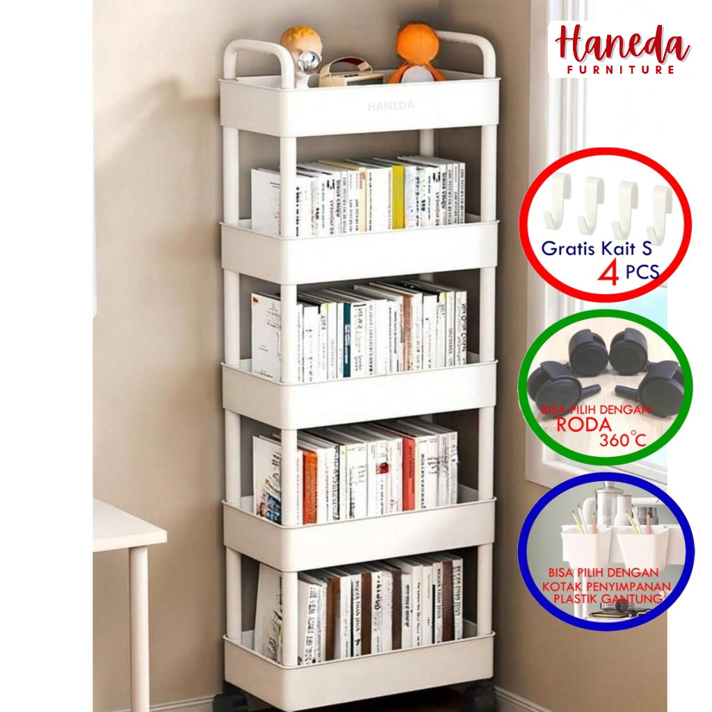 HANEDA Big | 5 layers of plastic shelves, multi-purpose stacking ...