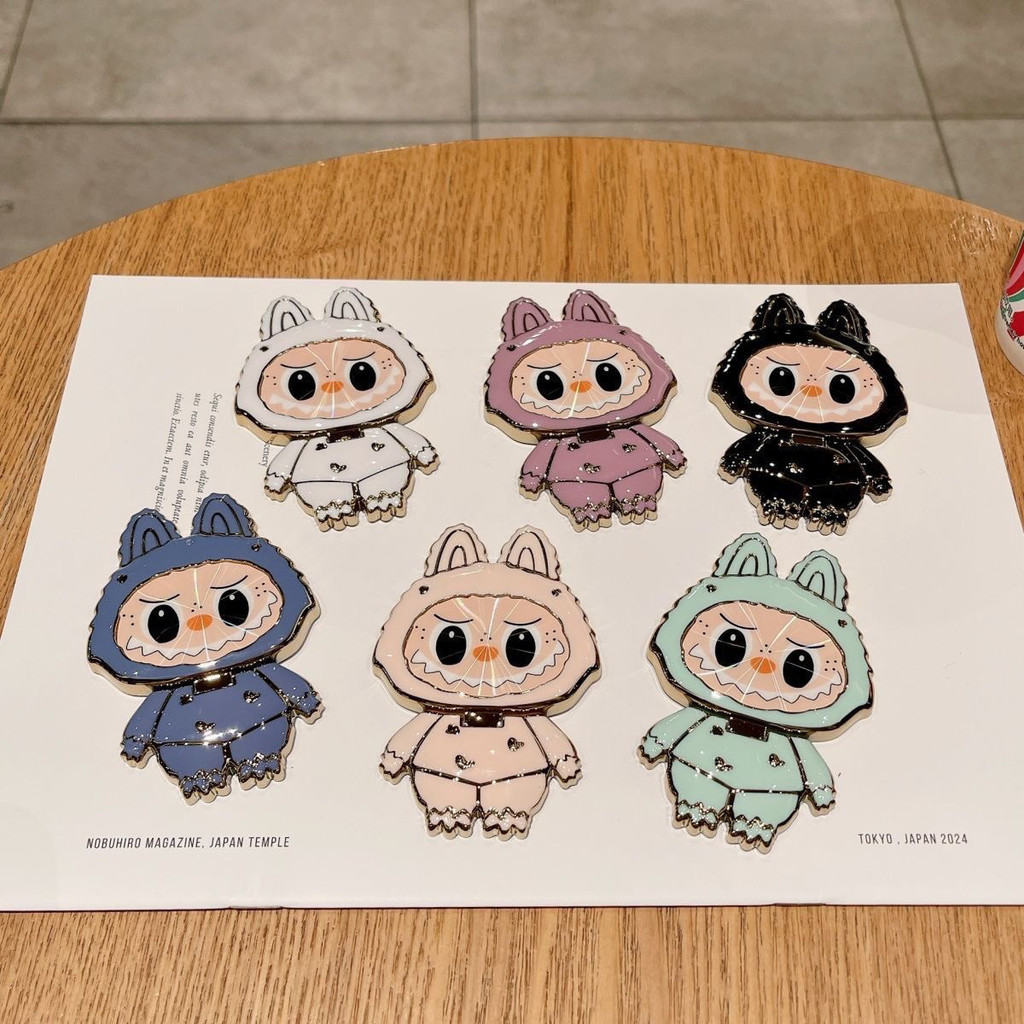 Mirror Cartoon labubu labubu Bracket with Makeup Mirror Portable ...