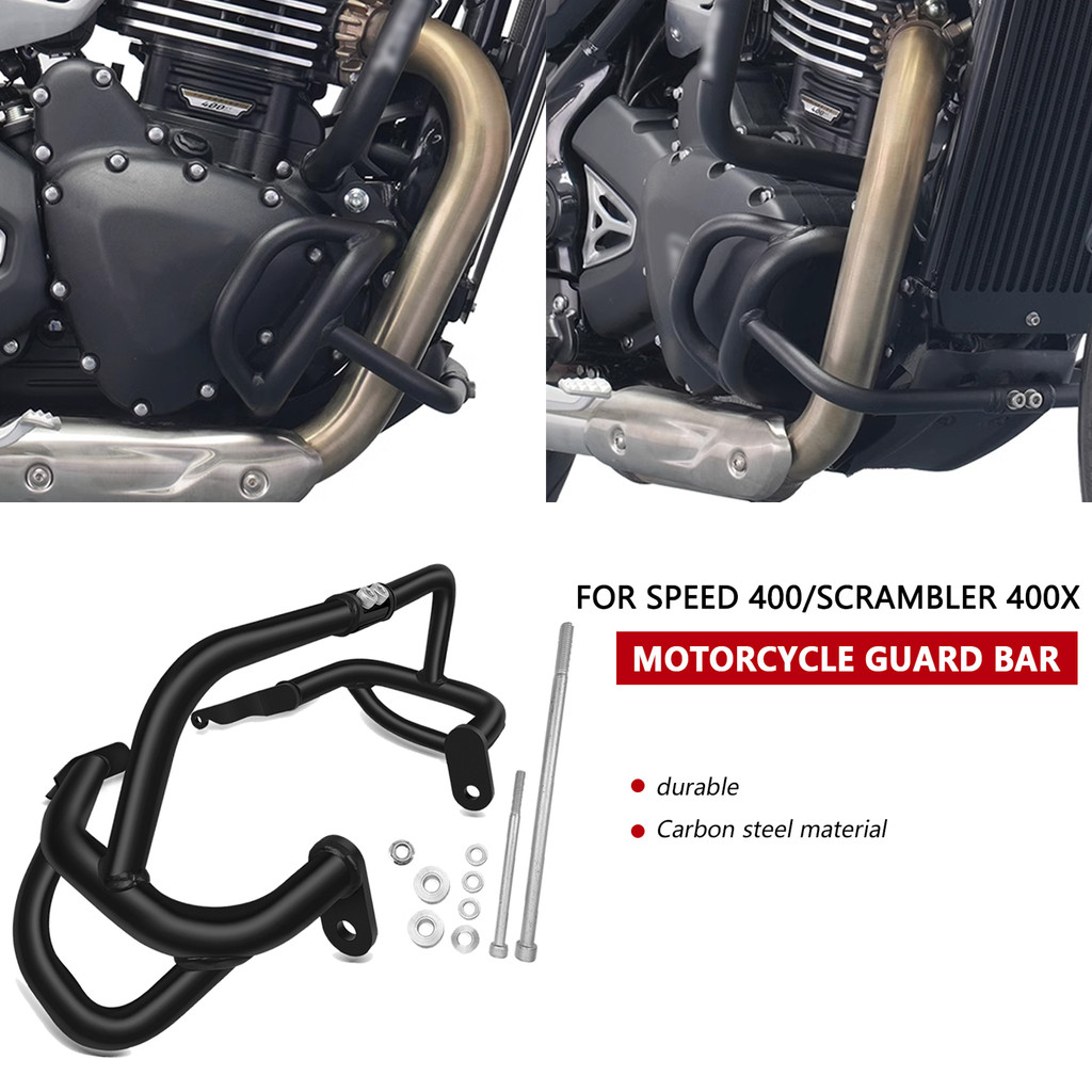 For Motorcycle Crash Bar Engine Guard Frame Protector Bumper Kit Speed ...