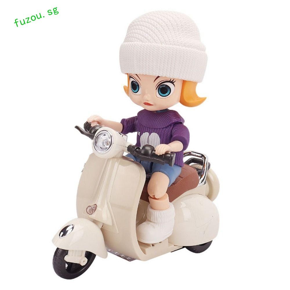 FUZOU Labubu Motorcycle, Electric Movable Labubu Doll Toy, Kids Girls ...