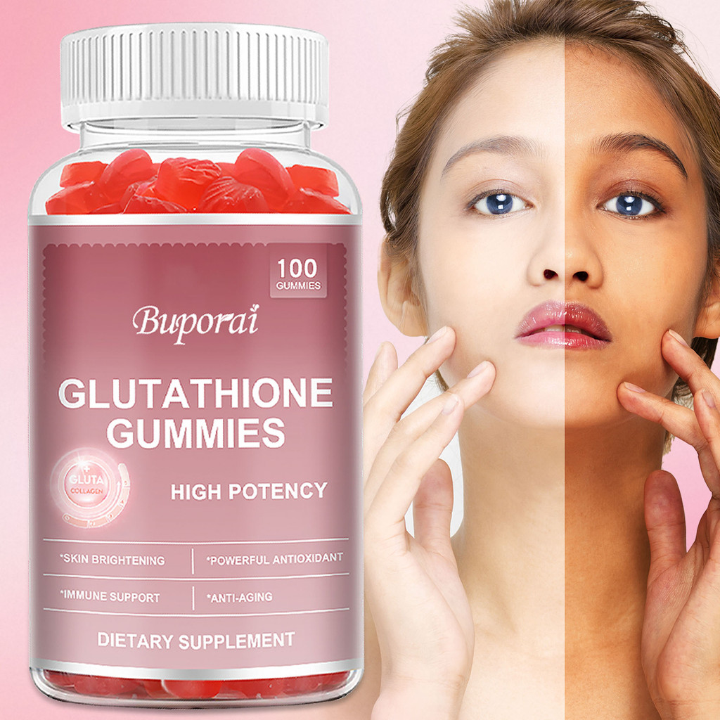 Glutathione Gummies 500mg with Marine Collagen Vitamin C & E for ...