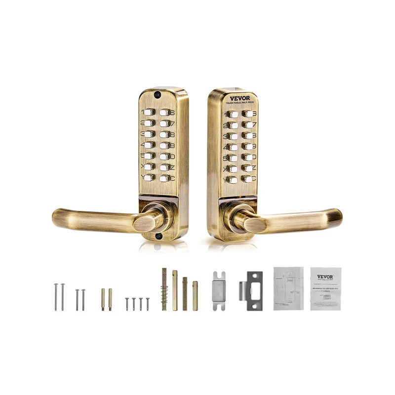 VEVOR Mechanical Keyless Entry Door Lock 14 Key Mechanical Door Lock ...