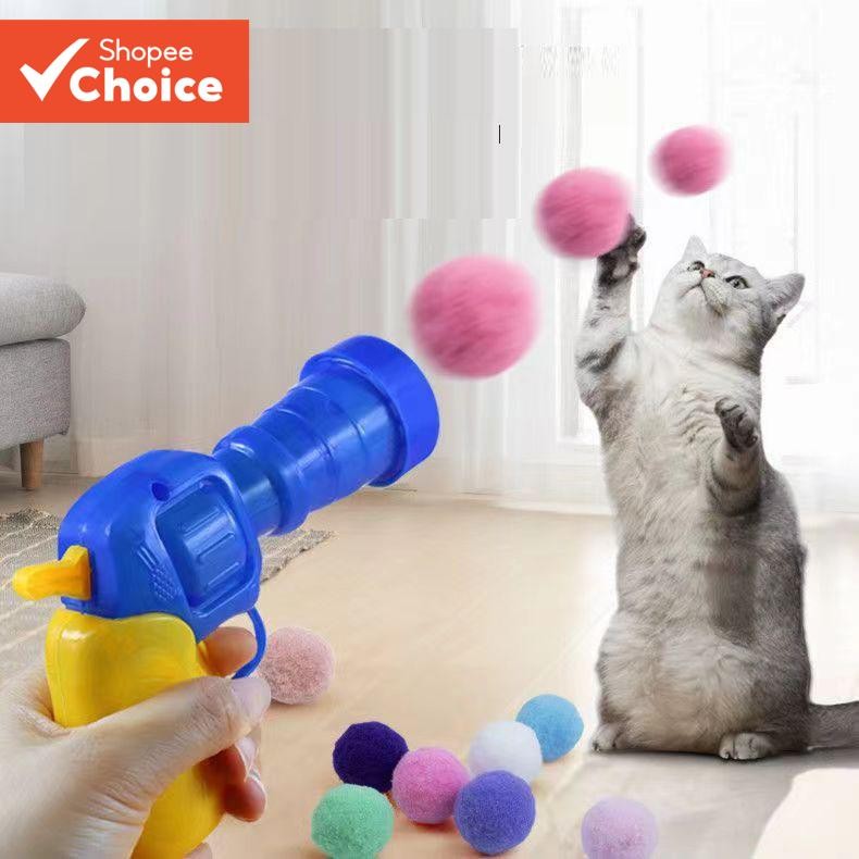 Cat Toy Cat Toy Teasing Cat Baseball Hair Ball Gun Catapult Spinning ...