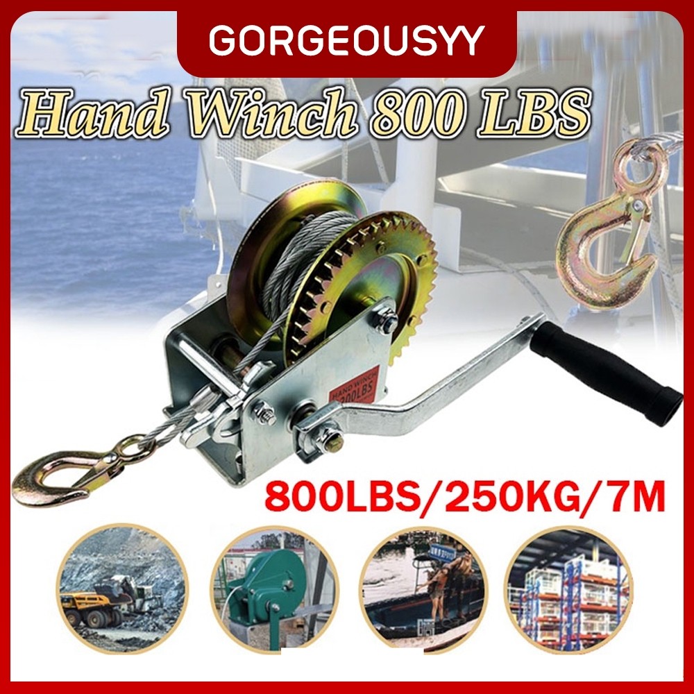 GANDISOP [Gorgeousyy Wire Rope Hand Winch High Quality Hand Winch 1200 ...