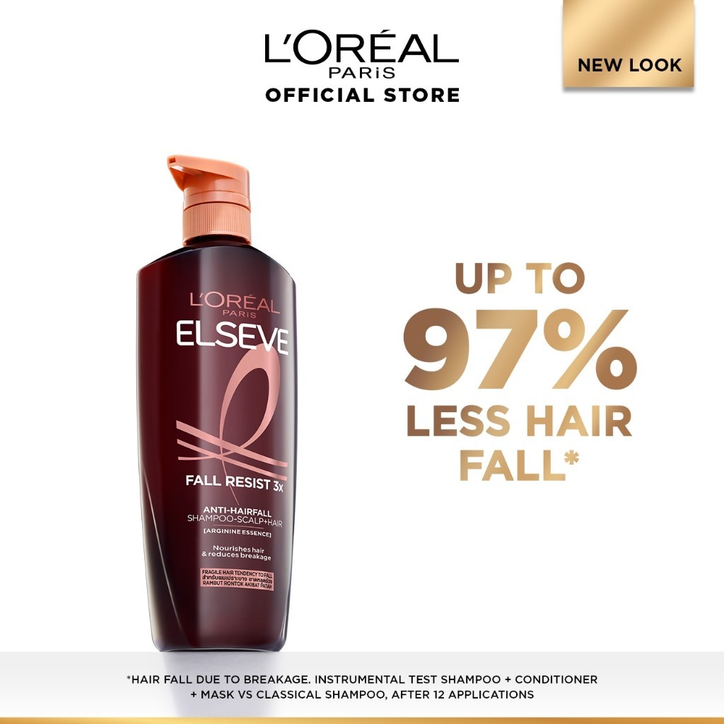 L'Oreal Paris Elseve Fall Resist 3X Anti-Hair Fall Shampoo Scalp + Hair ...
