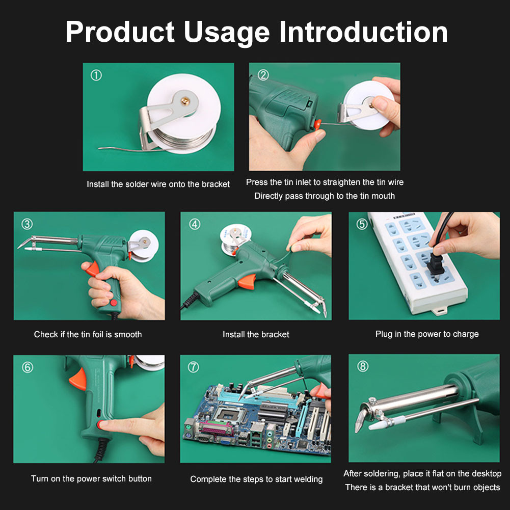 Soldering Iron Kit 60W Up To 480C Internal Heat Soldering for Welding ...