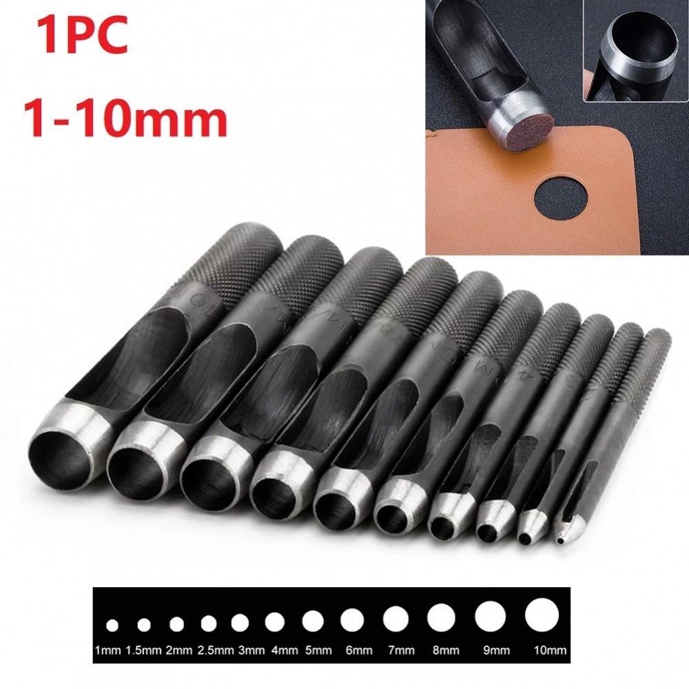 High Performance Carbon Steel Puncher for Leather 12 Sizes Included ...