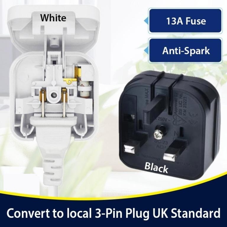 13A Fused Plug Converter Plug to Socket / Universal Travel Power ...