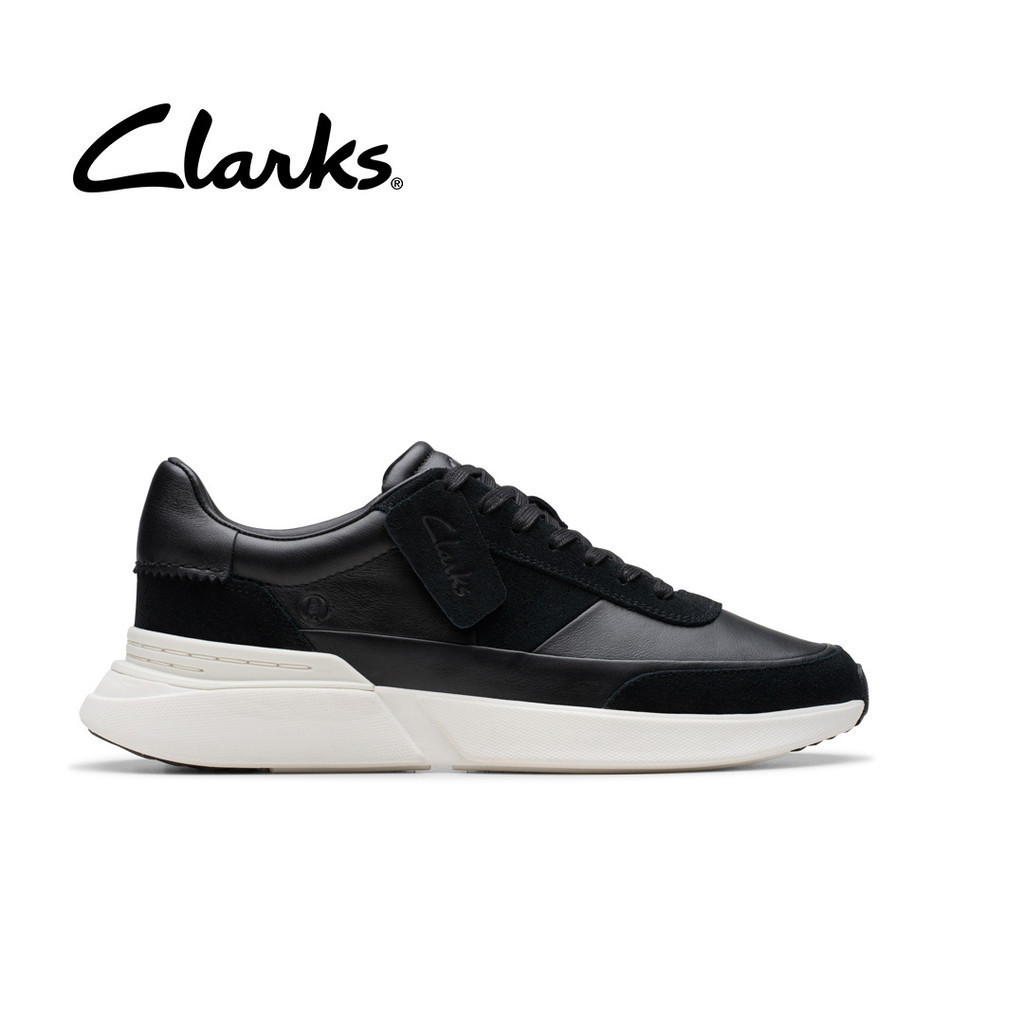 Clarks Mens Craft Pace Sneakers - Black Leather | Shopee Singapore