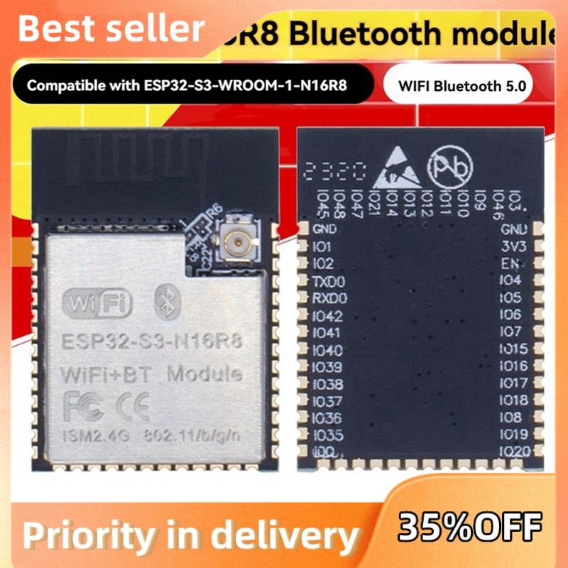 ESP32-S3-N16R8 Wireless Module ESP32-S3-WROOM-1 Dual-Core WiFi+Bluetooth5.0 Module forIoT ...