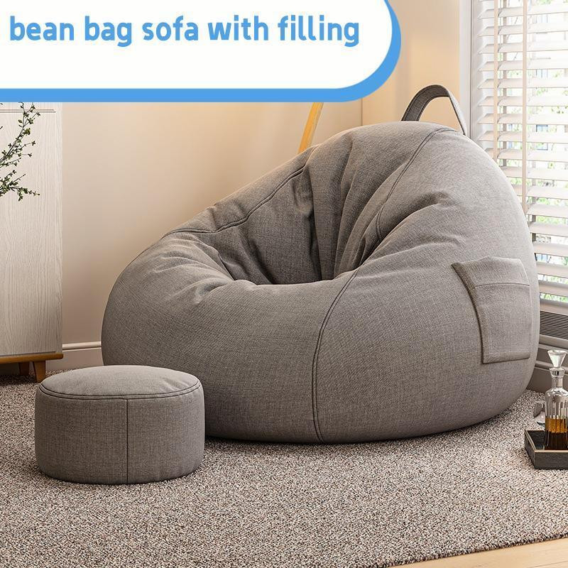 With filling bean bag M/XL/2XL bean bag sofa Stylish Bedroom Furniture ...
