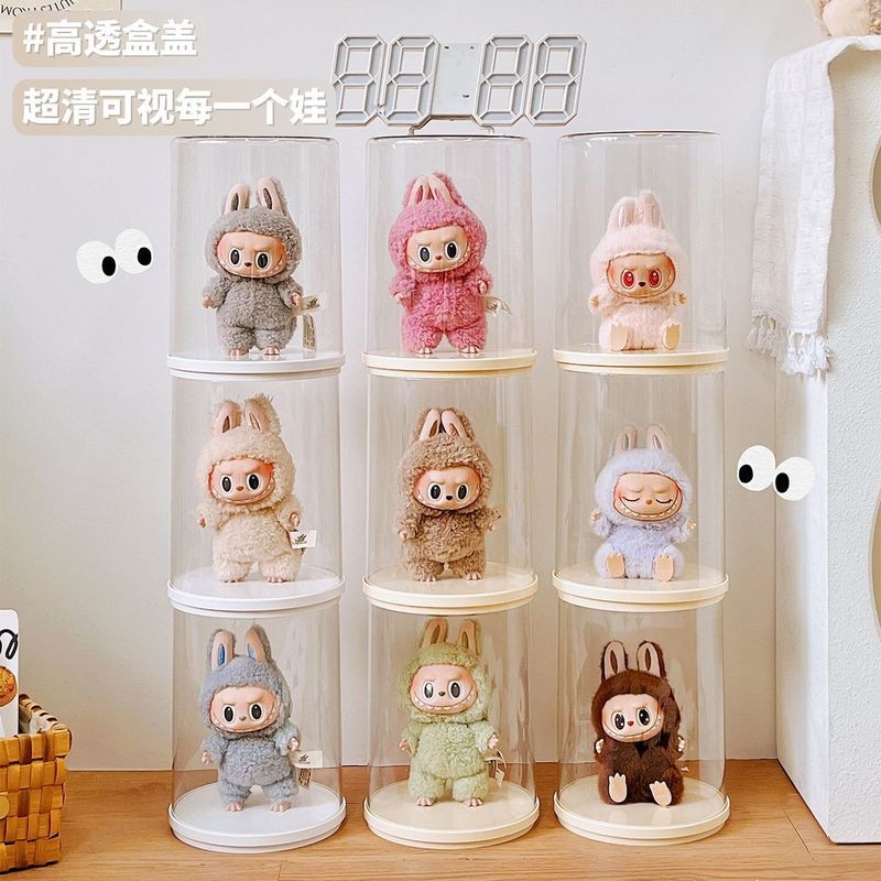 Labubu Bubble Mart Display Box Rotating Blind Box Display Stand Storage ...