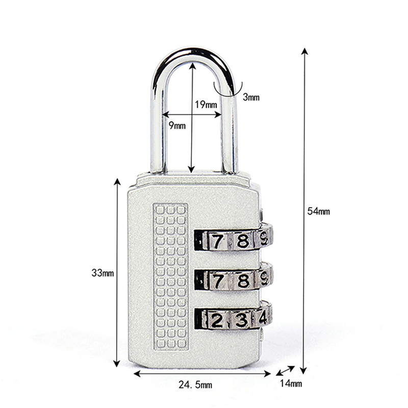 [ponajimy] 3 Digit Number Combination Pad Lock Padlock Outdoor ...