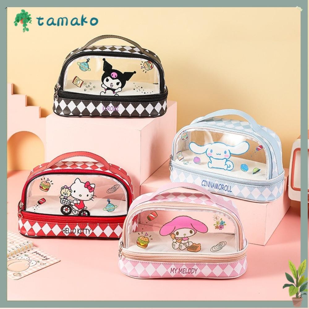 TAMAKO Pen Bag, Sanrio Kuromi Cinnamoroll Pencil , Cartoon Transparent ...