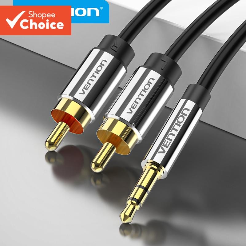 Vention 3.5mm to 2RCA Audio Converter Cable for Mobile Phone Tablet ...