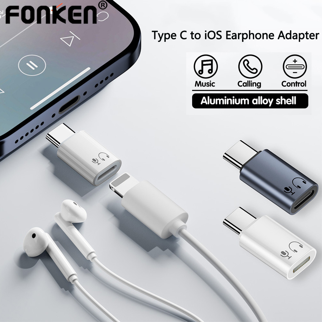 Fonken Type-C To iOS Audio Adapter USB C Male To iOS Female Earphone ...