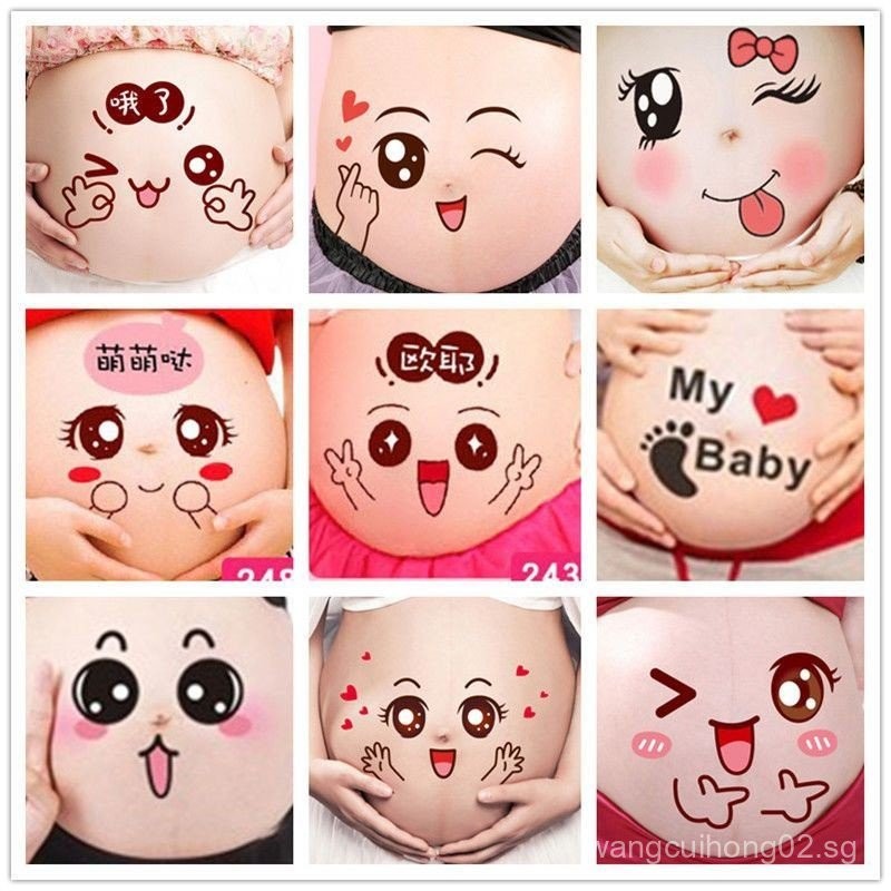 Maternity Photo Props Pregnancy Belly Stickers Belly Stickers Belly ...