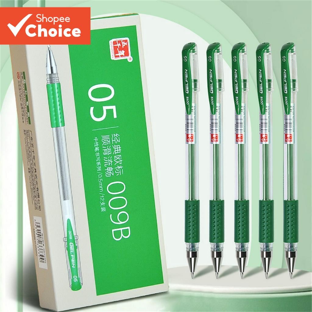 3/6/12pcs low-priced classic green ballpoint pen with smooth writing ...