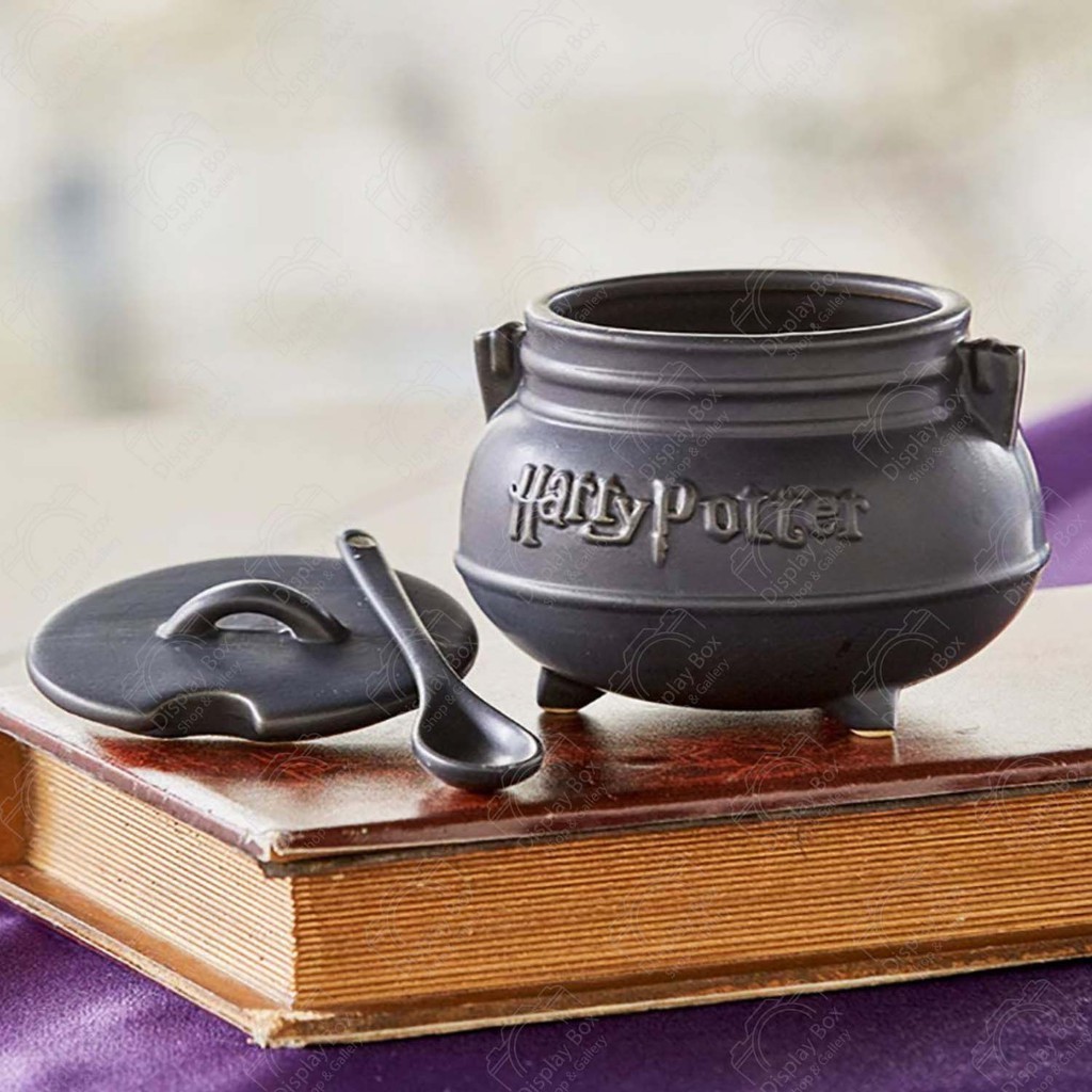 Harry Potter Medicine Pot With Lid + Ceramic Spoon (Cauldron Mug ...