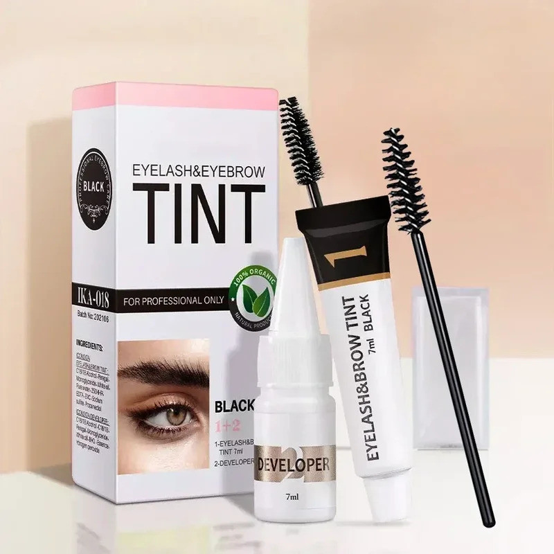 Eyelashes and Eyebrow Tint Dye Professional Eyebrow Dye Waterproof Long ...