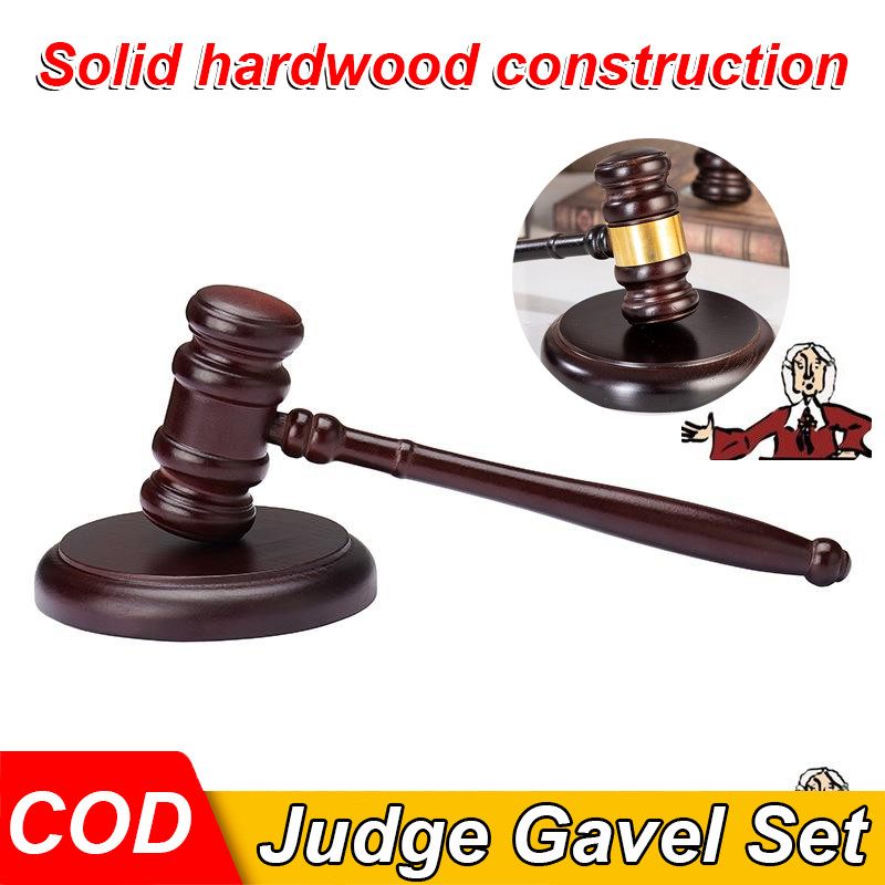 Authentic Judge's Gavel Set with Sound Block Premium Hardwood ...