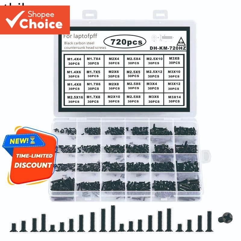 720pcs Laptop Notebook Screws Set,Re placement Computer Screws Kit,M1.4 ...