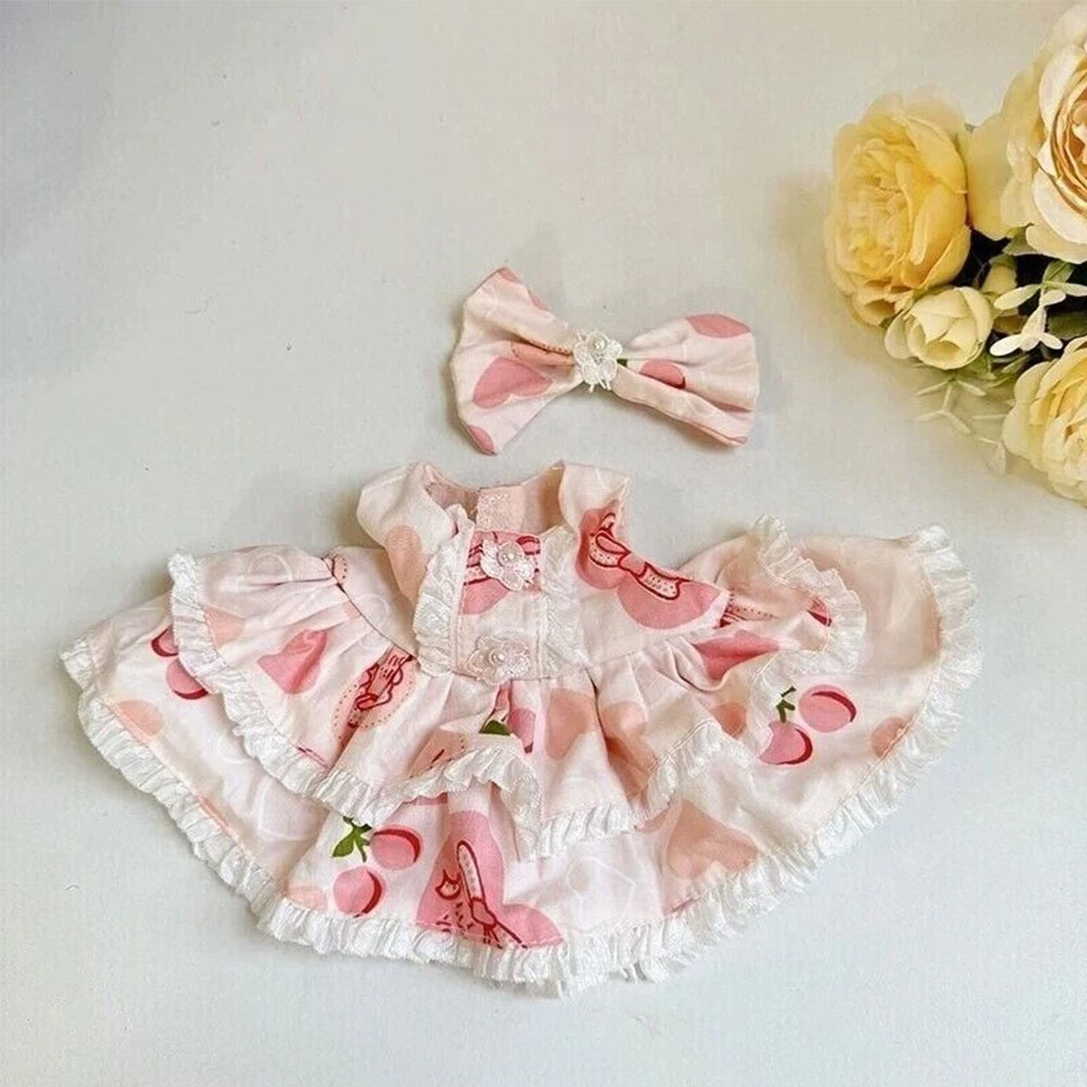 Labubu Pink peach Clothes Dress Skirt Set (only Clothes) | Shopee Singapore