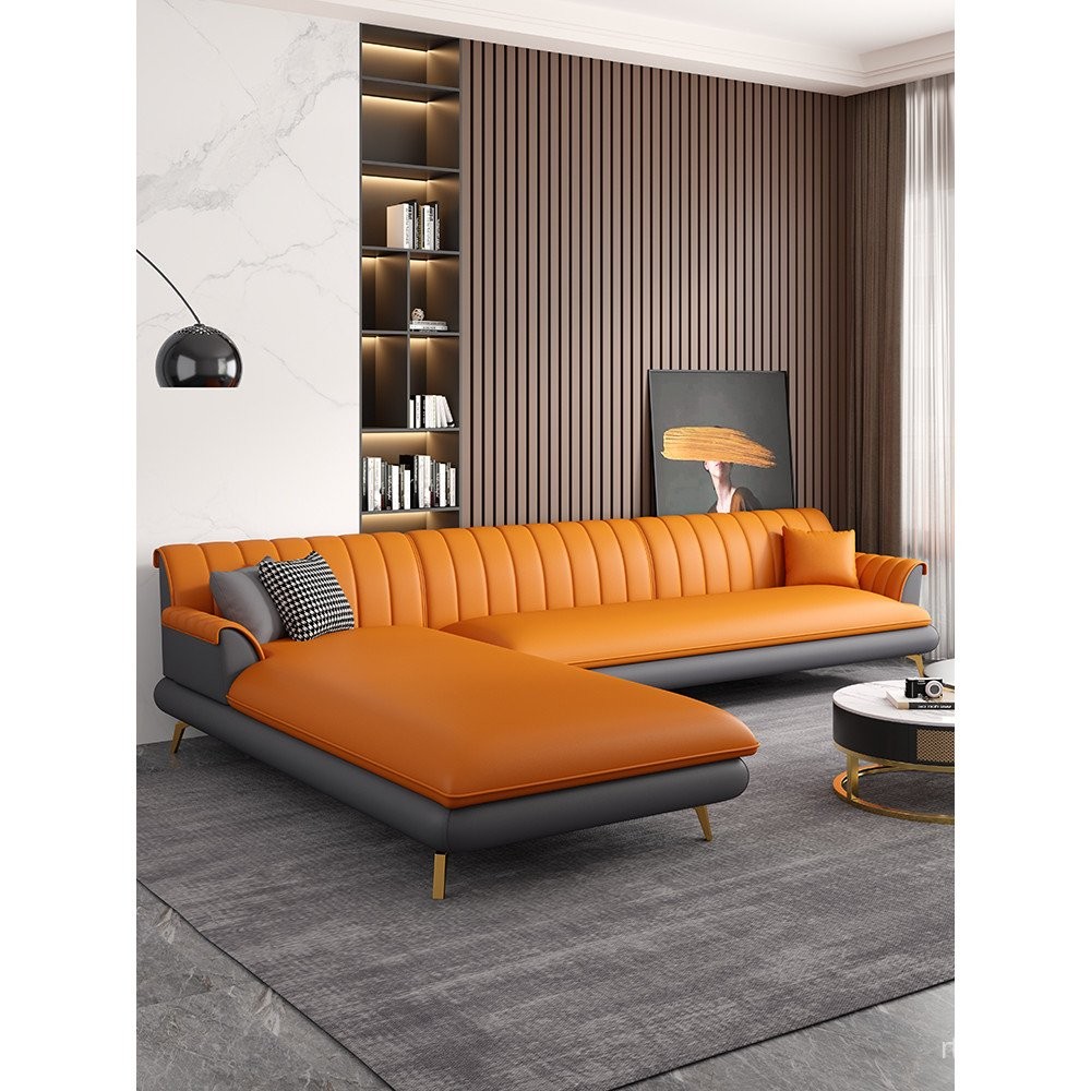 Light Luxury Tech Fabric Sofa Small Apartment Modern Simple Living Room ...