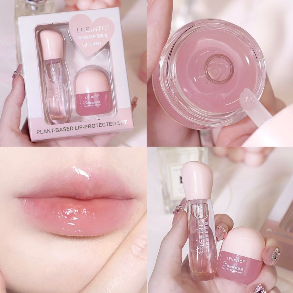 Oriental Premium#LEE INTO Lip Care Set Moisturizing Hydrating Lip Mask ...