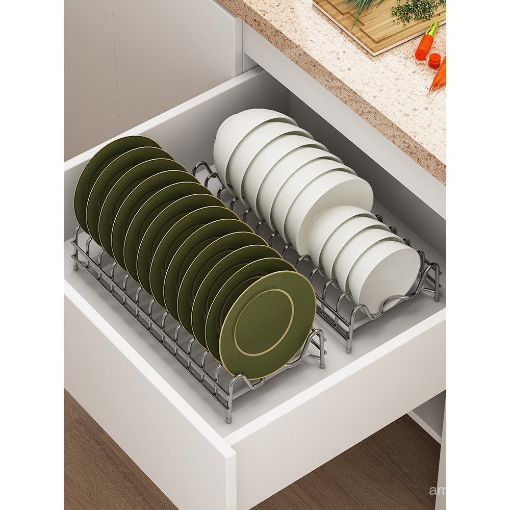 304Stainless Steel Dish Drainer Pull-out Kitchen Drawer Countertop ...