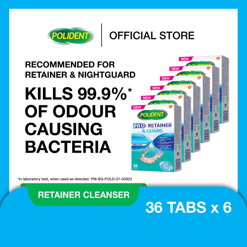[6 Pack] POLIDENT Pro Retainer & Guard Cleanser, Suitable for Retainer ...