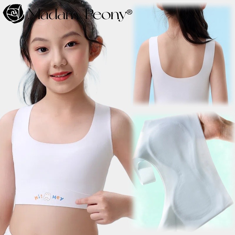 2-Pack Girls' Training Bras (Ages 8-12) 1st Stage Puberty Support｜Thin ...